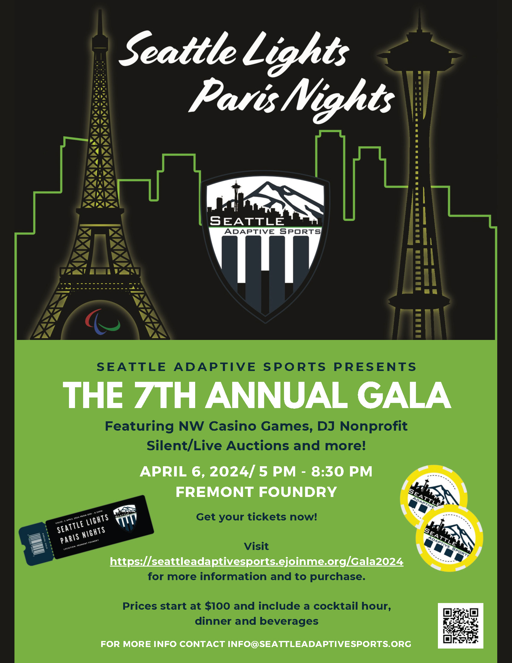 7th Annual Gala: Seattle Lights, Paris Nights - Seattle Adaptive Sports