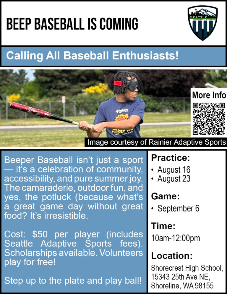 Beep Baseball Is Coming to Seattle - Seattle Adaptive Sports